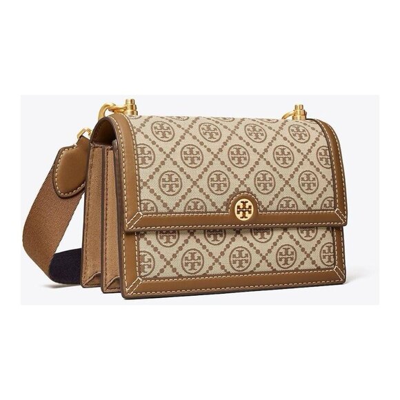 Tory Burch | Bags | Tory Burch Mini T Monogram Jacquard Crossbody Bag In Hazelnut Read ...